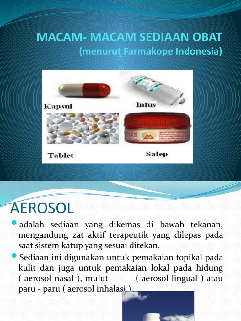 Macam - Macam Sediaan Obat | PDF