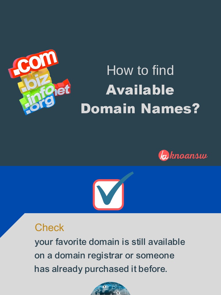 How To Find Available Domain Names | PDF | Domain Name | Domain Name ...