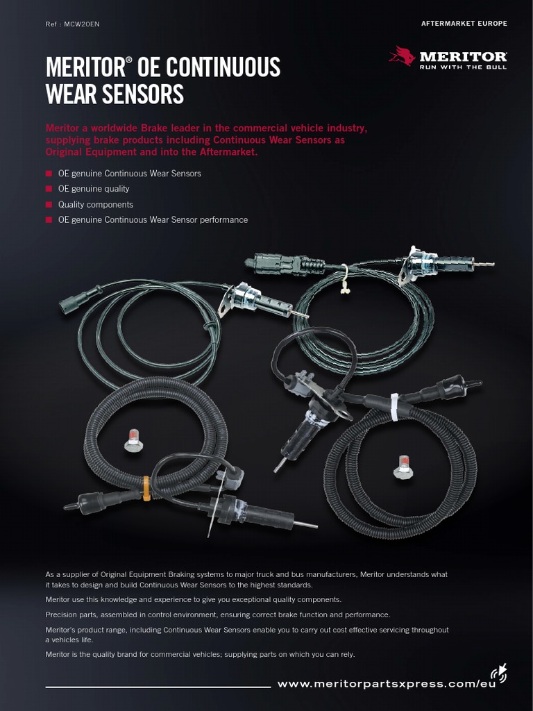 Meritor Continuous Wear Sensors - EN - Web | PDF | Vehicles | Motor Vehicle