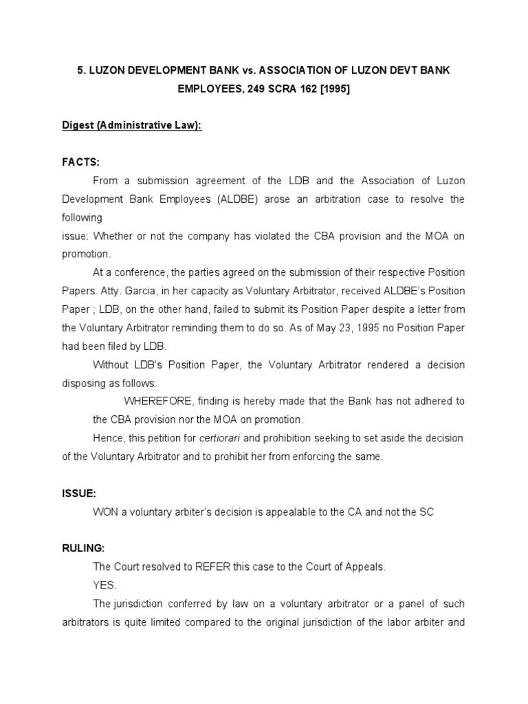 Luzon Development Bank vs. Association of Luzon Devt Bank EMPLOYEES ...