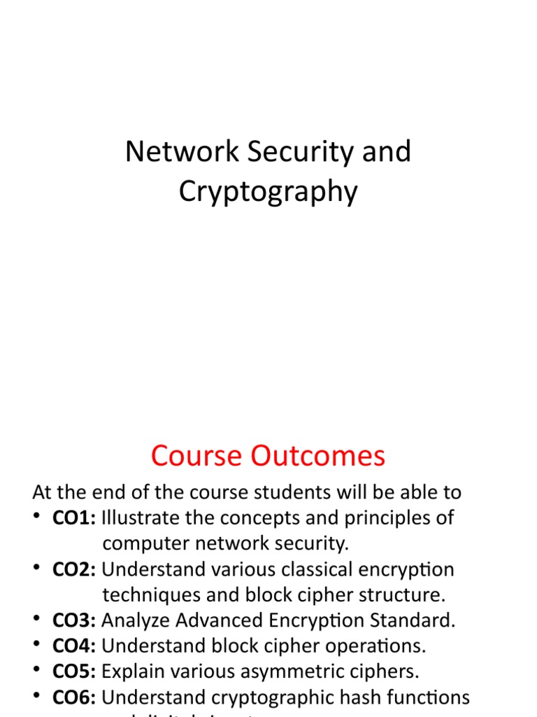 Network Security and Cryptography | PDF | Cryptography | Information Security