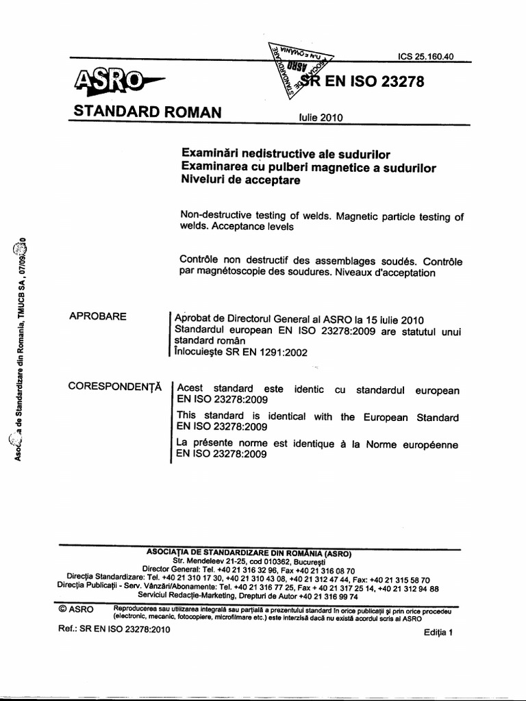 En Iso 23278 - Crit Aceptare PM PDF | PDF