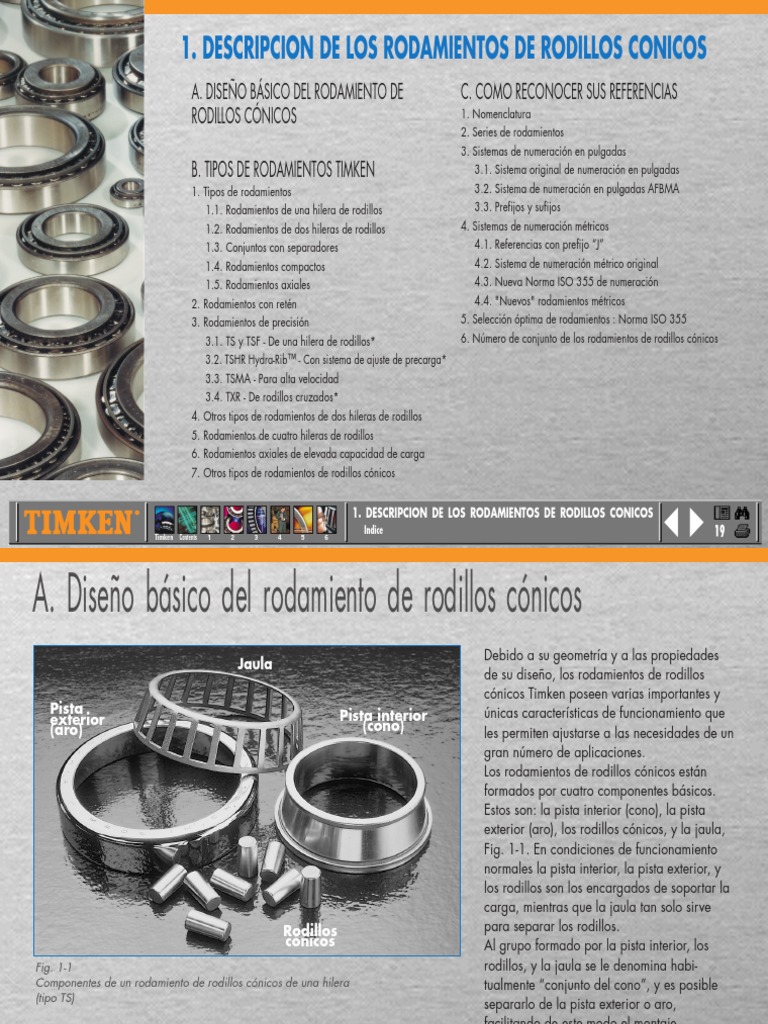 Tipos y Nomenclatura Rodamiento | PDF | Fatiga (material) | Tratamiento a base de calor