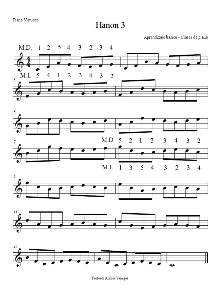 Hanon 3 | PDF