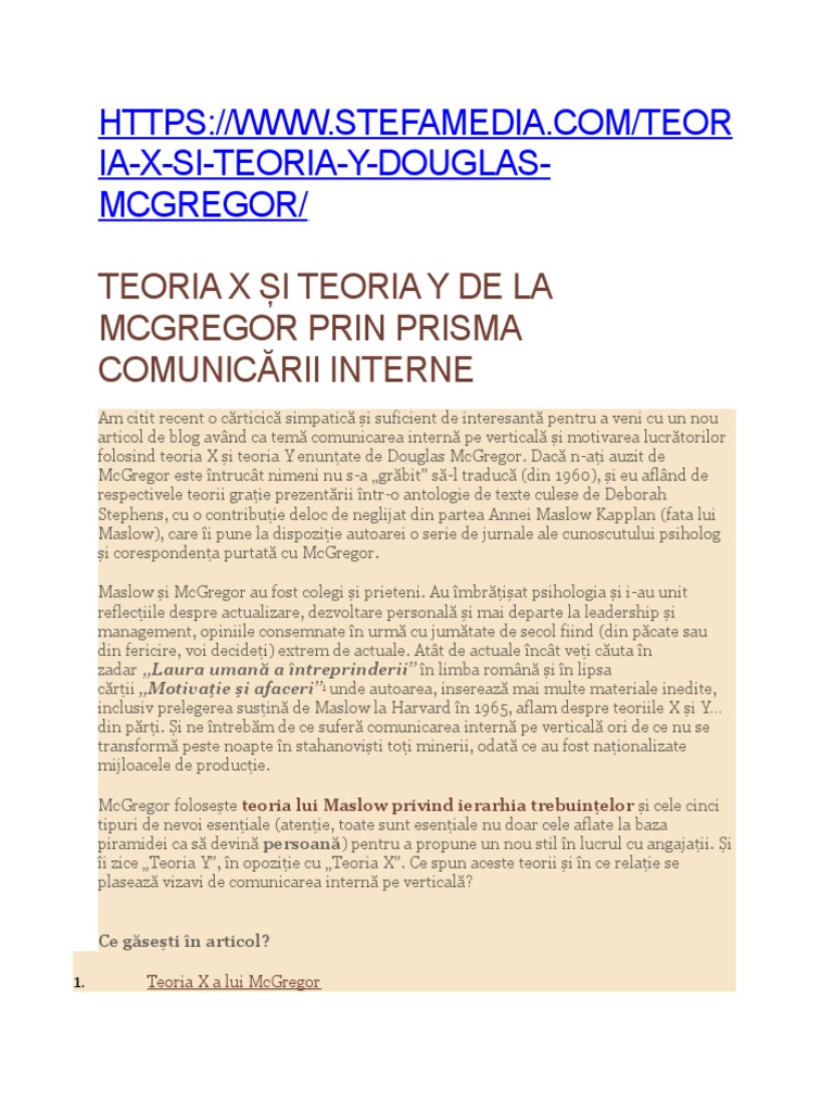 Douglas MC Gregor | PDF