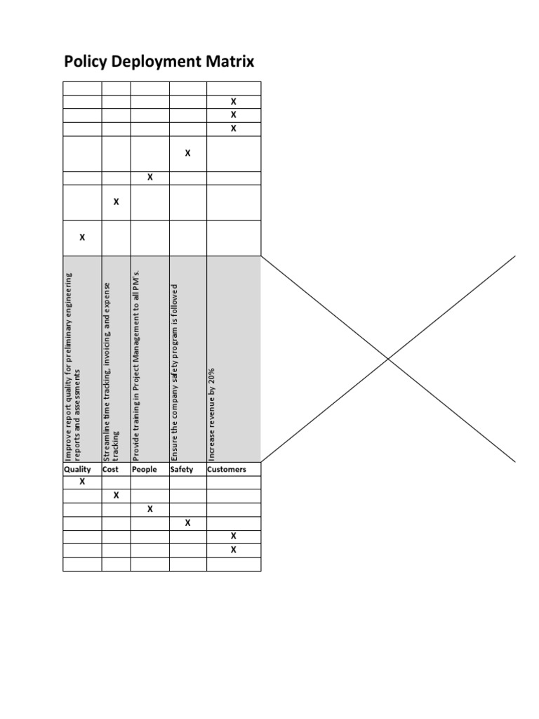 Policy-Deployment-Matrix For Kaizebn | PDF | Computing | Business