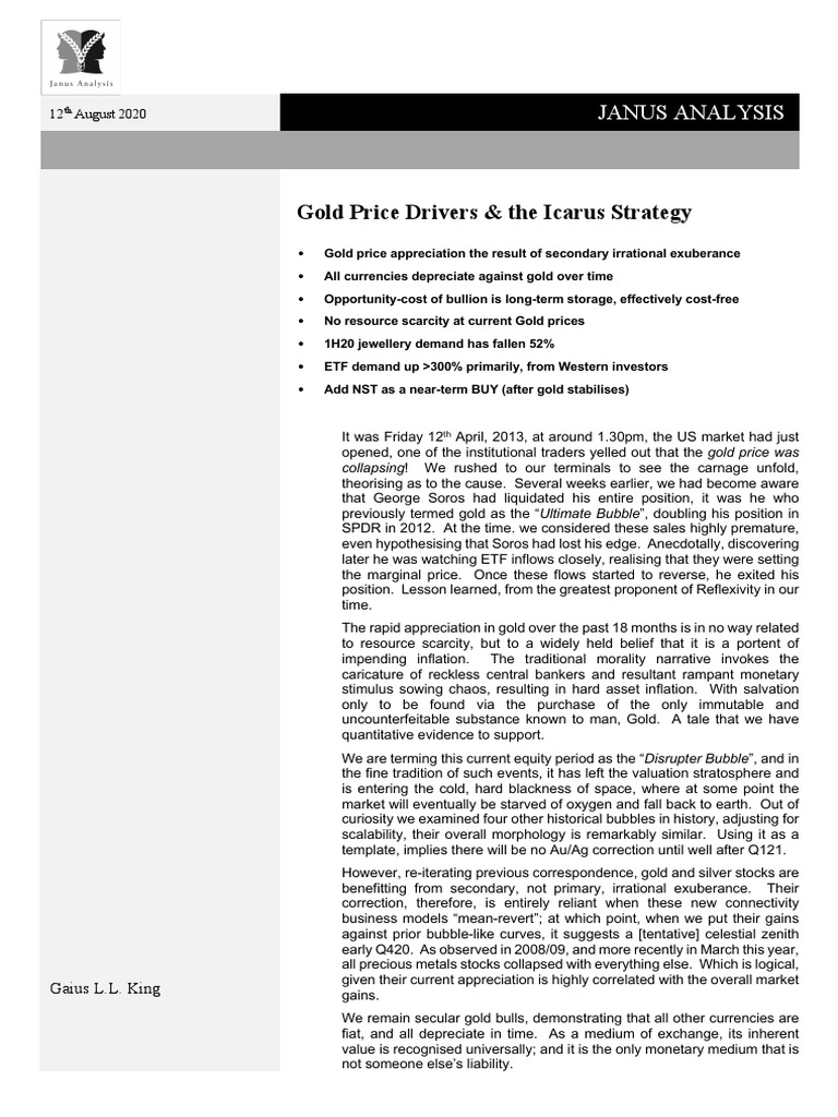 Gold Price Drivers and Market Insights | PDF | Deflation | Gold As An ...