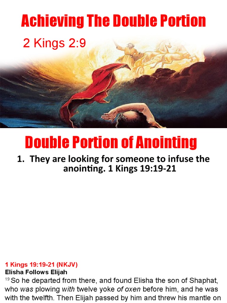 Elisha's Double Portion | PDF | Elijah | Religious Belief And Doctrine