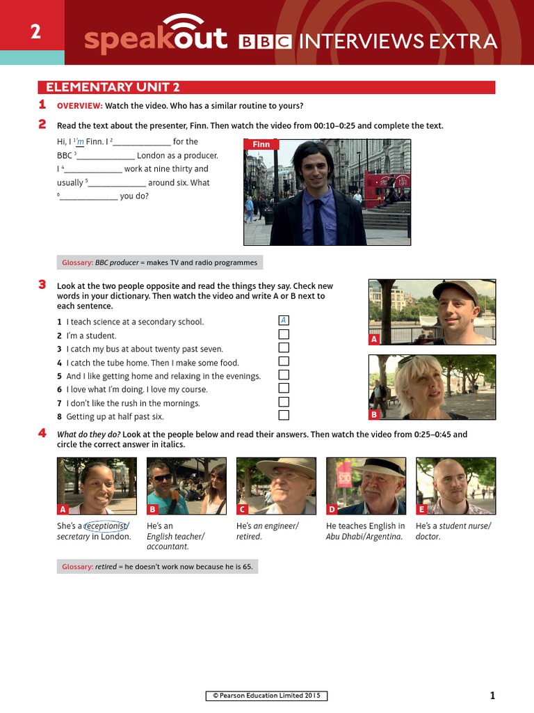 BBC Interviews-Worksheets | PDF