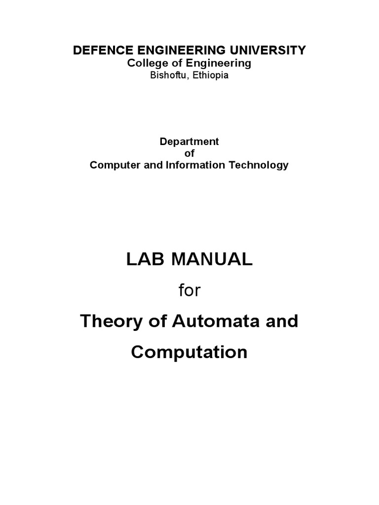 CT-4212 Theory of Automata and Computations | PDF | Regular Expression | Syntax (Logic)