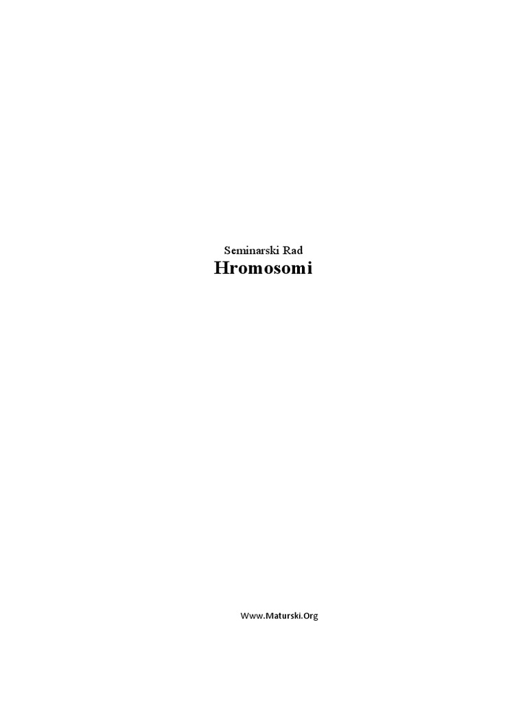 Hromosomi | PDF