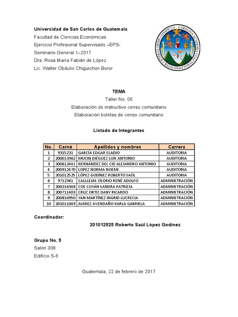 Instructivo para Censo Comunitario | PDF | Cuestionario | Información