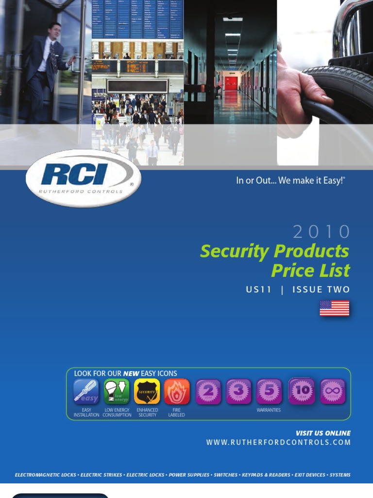 RCI Security Products Price Book 2011 | PDF | Door | Relay