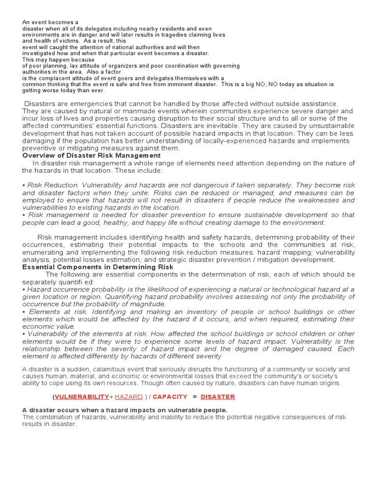 An Event Becomes A | PDF | Hazards | Risk Management