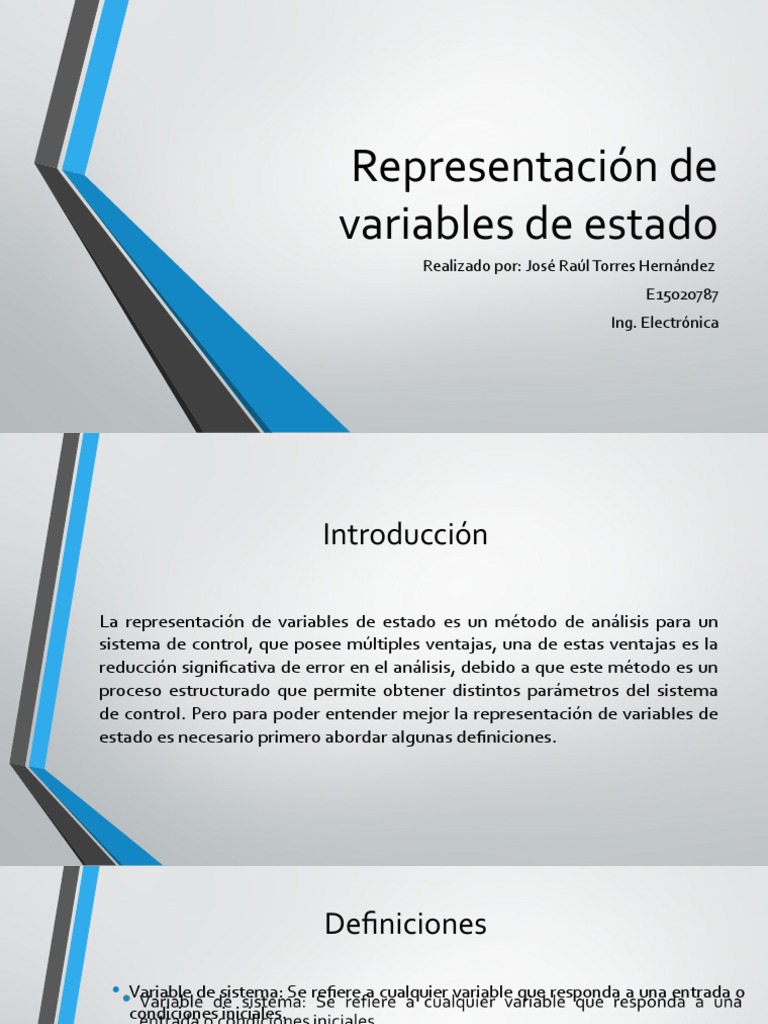 Representación de Variables de Estado | PDF | Ecuaciones | Linealidad