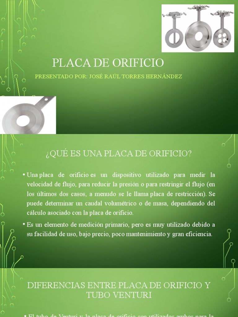 Placa de Orificio | PDF | Descarga (hidrología) | Presión