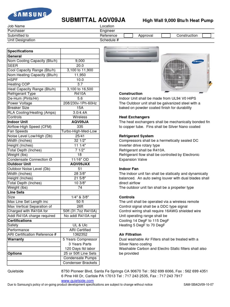 Samsung Wall Mouted Classic Heat Pumps | Heat Pump | Air Conditioning ...
