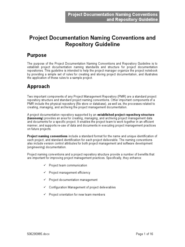 Im Naming Convention Pdf Project Management Documentation