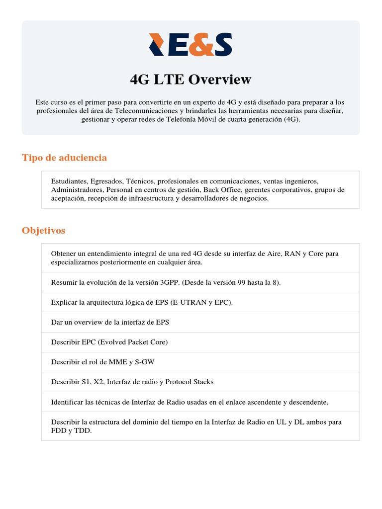 4G LTE Overview | PDF | 4 G | Lte (Telecomunicaciones)