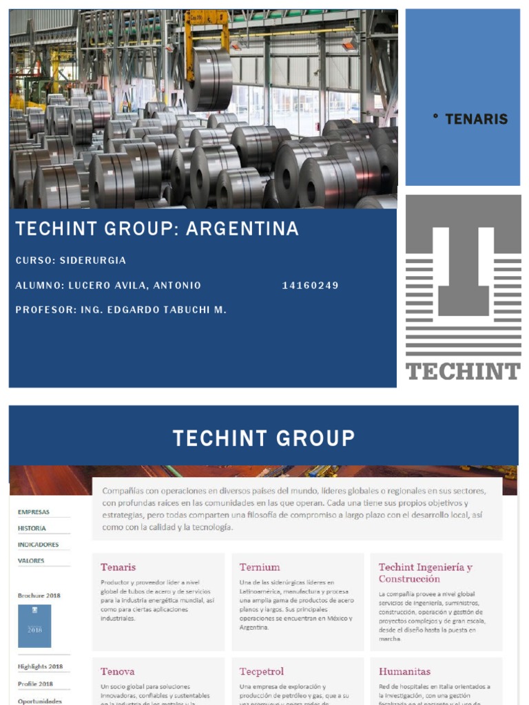 Techint Group | PDF | Tubería (transporte de fluidos) | Soldadura