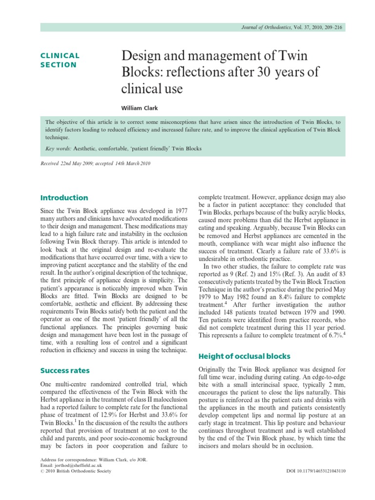 Construction Bite of Twin Block | PDF | Human Head And Neck | Mouth