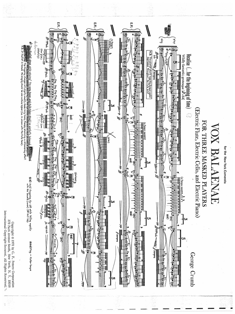 Crumb - Vox Balaenae For Three Masked Players | PDF