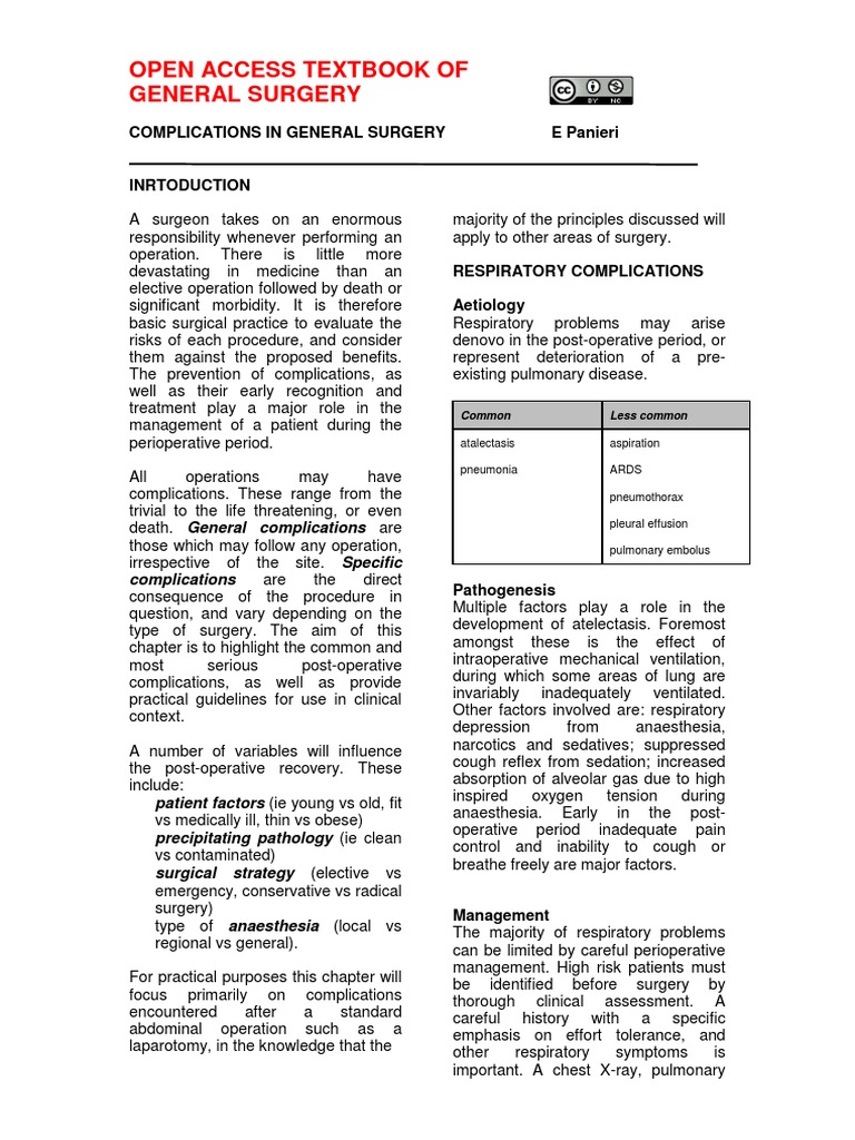 Open Access Textbook of General Surgery | PDF | Surgery | Sepsis