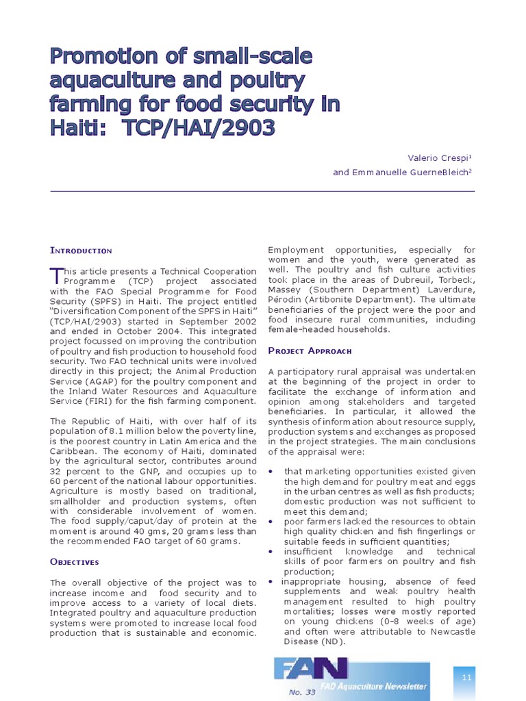 Integrated Poultry With Aquaculture | PDF | Aquaculture