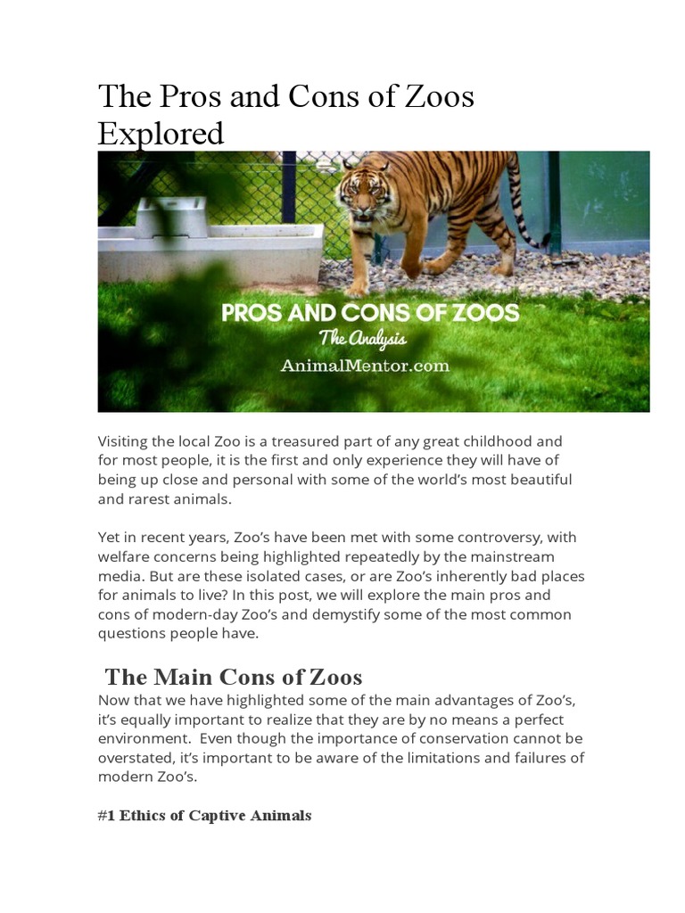 Disadvantages of Modern Zoos | PDF | Zoo | Organisms