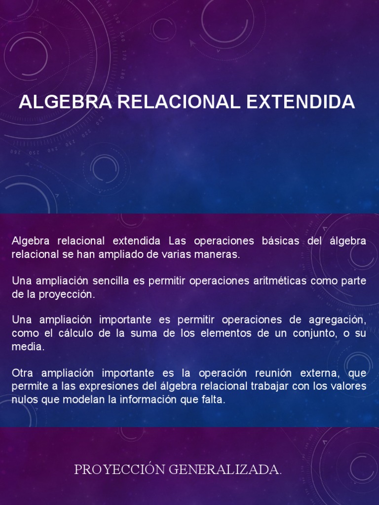 Algebra Relacional Extendida | PDF