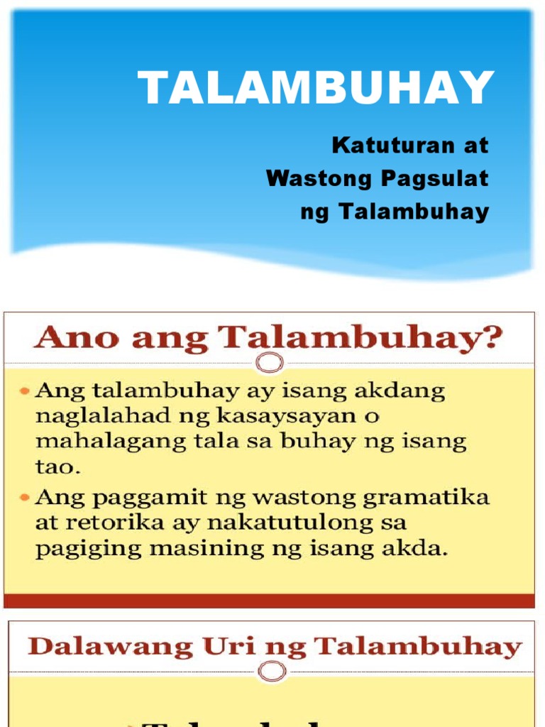 Pagsulat NG Talambuhay | PDF