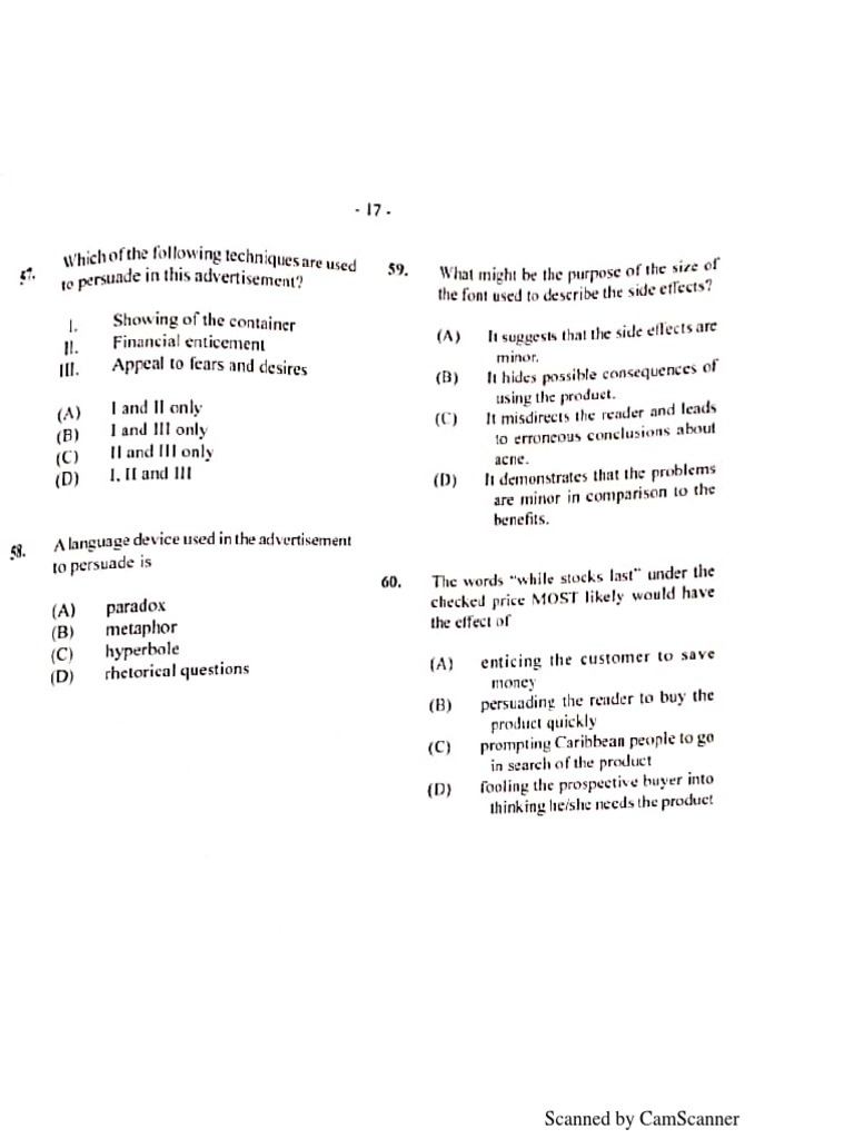 CSEC English A January 2020 P1 PDF | PDF