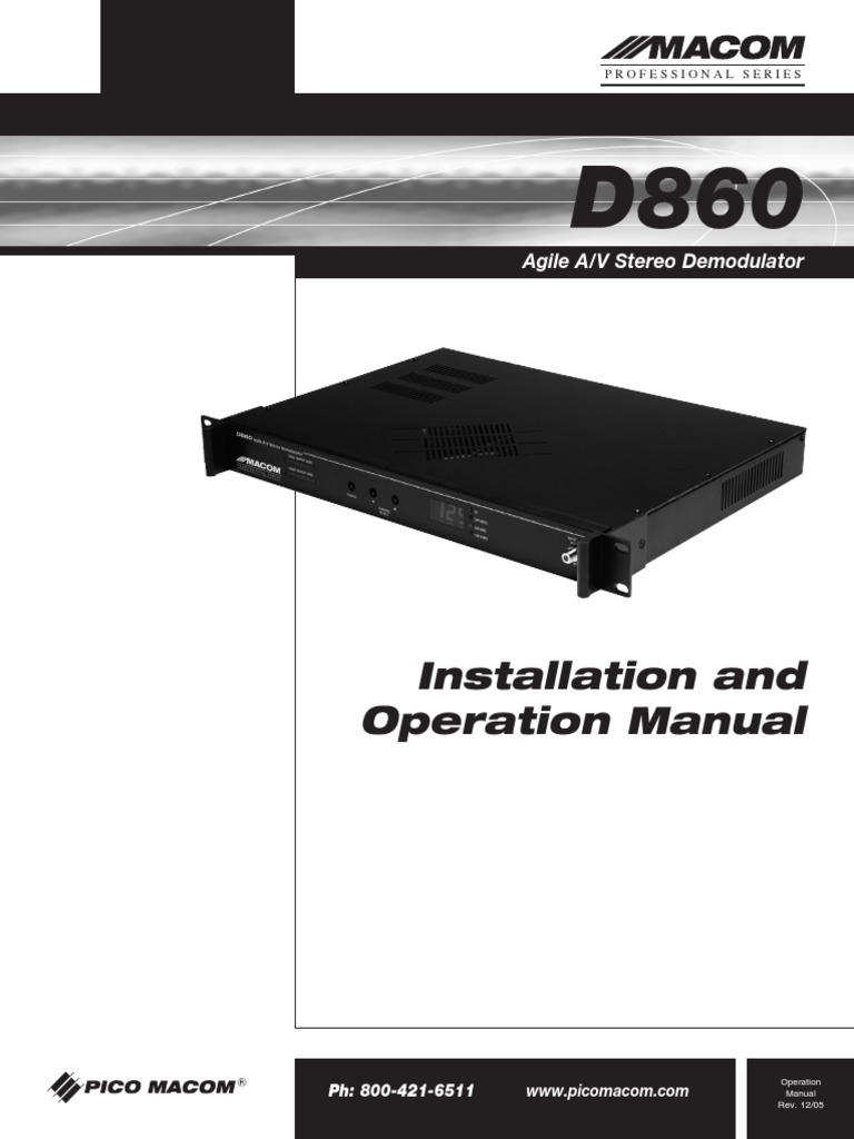62 PM d860 PDF | PDF | Cable Television | Amplifier