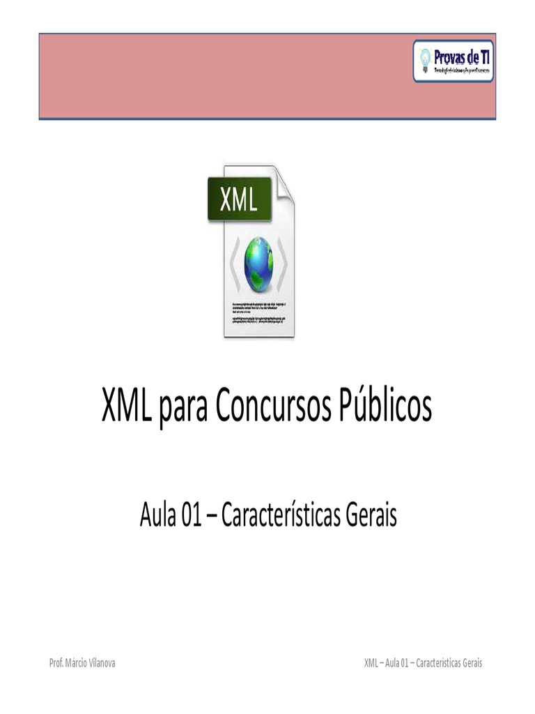 Linguagem XML - Slides PDF | PDF | Html | XML