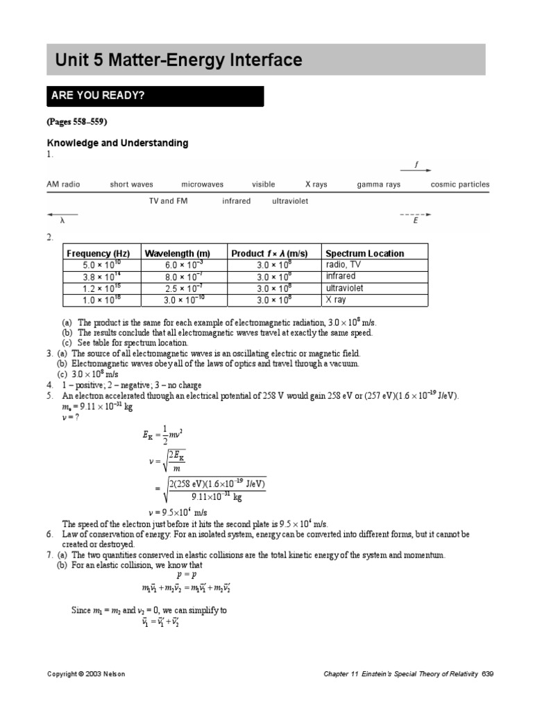 Physics-12-Ch 11 & 12 & 13-Solns PDF | PDF | Electronvolt | Electromagnetic Radiation