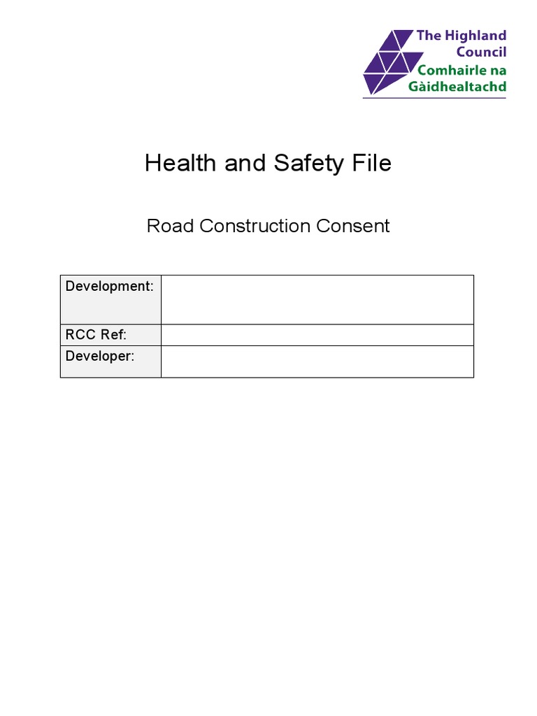 Construction Health and Safety File Template | PDF | Occupational ...