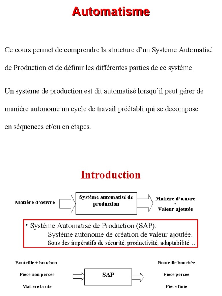 Automatisme Cours | PDF | Capteur | Physique