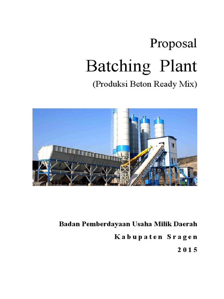 Proposal Batching Plant | PDF