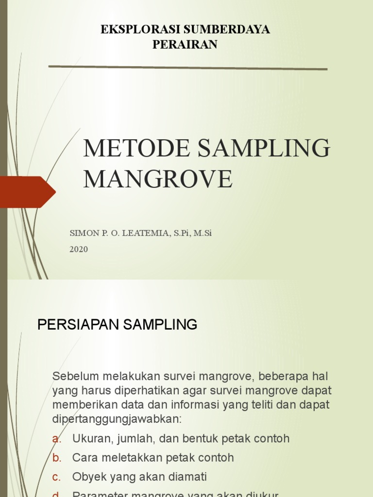 Iii. Metode Sampling Mangrove | PDF