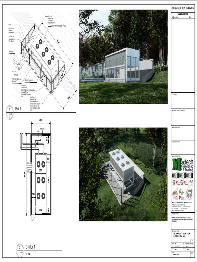 Chiller Plant Room Layout ALX-002 | PDF | Civil Engineering | Building ...