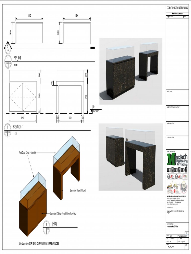 Casework Construction Details for City Gate | PDF | Economic Sectors ...