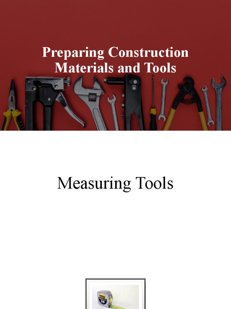 Preparing Construction Materials and Tools | Download Free PDF | Crafts ...