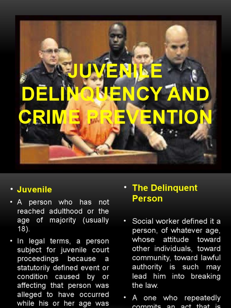 Juvenile Delinquency and Crime Prevention | PDF | Juvenile Delinquency ...