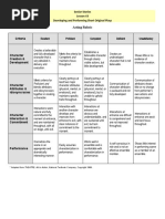 RUBRICS One Act Play | PDF | Actor | Psychological Concepts