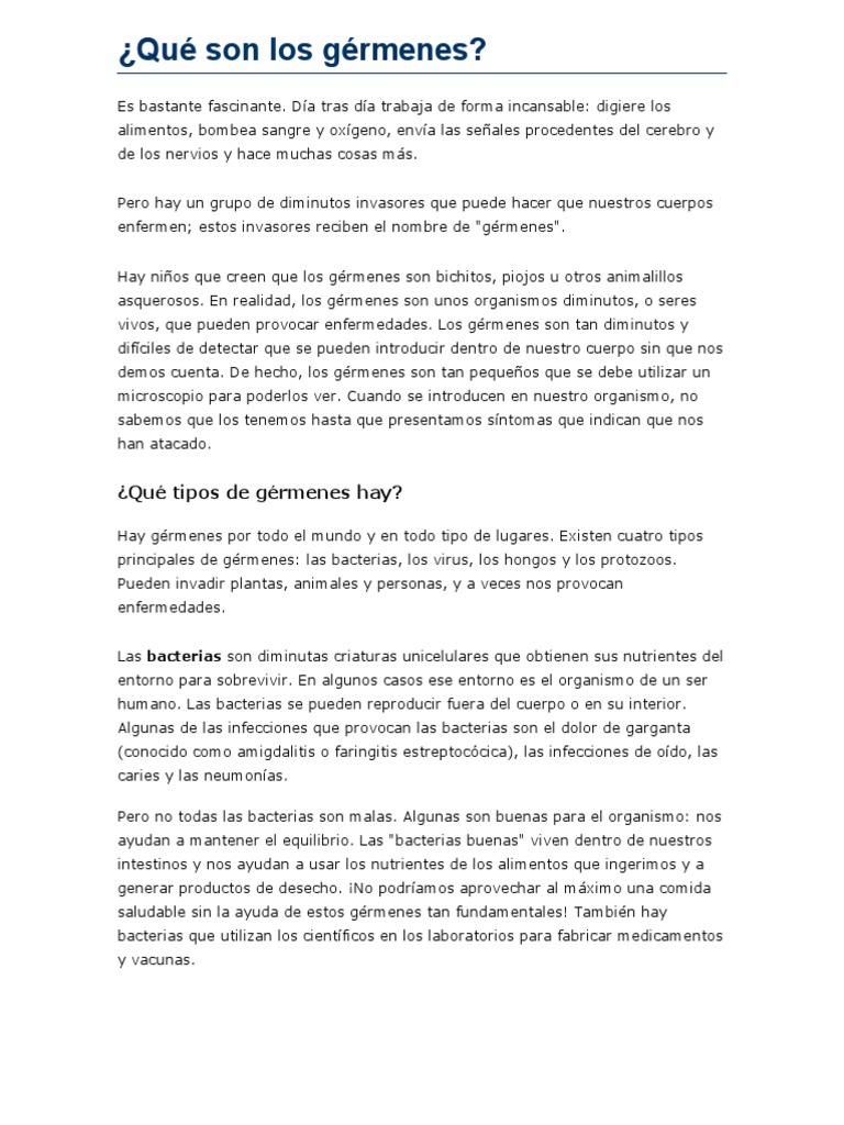 Qué Son Los Gérmenes | PDF | Virus | Plantas