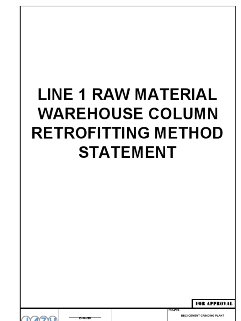 Column Retrofitting Method Statement | PDF