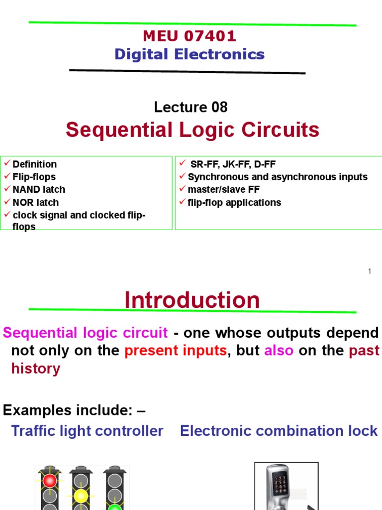 Sequential Logic Circuits: Digital Electronics | PDF | Electronic Circuits | Computer Hardware