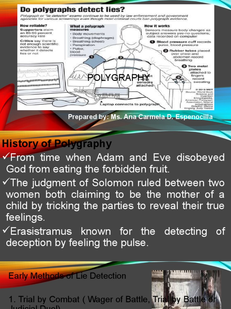 Polygraphy: Prepared By: Ms. Ana Carmela D. Espenocilla | PDF | Polygraph | Nervous System