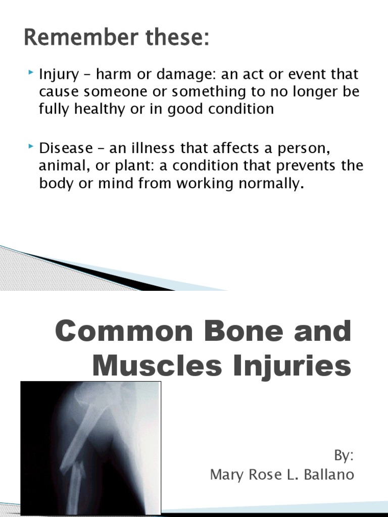 Common Bone and Muscle Injuries Guide | PDF | Wellness