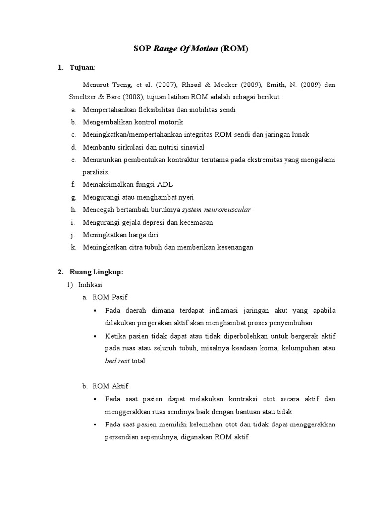 Sop Rom Dan SAP Stroke | PDF